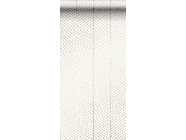 Rol behang - Esta - Visgraad - goud/wit -53cm * 10,05m in Amsterdam ...